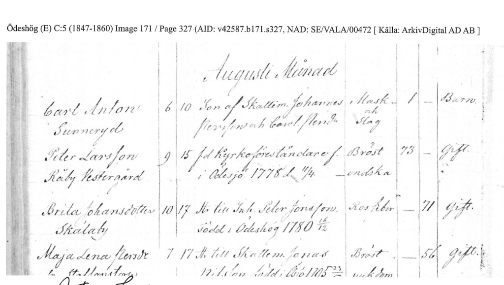 DESCENDANTS OF LARS CARLSSON (1747-1787) – Half-Truths and Lies ...